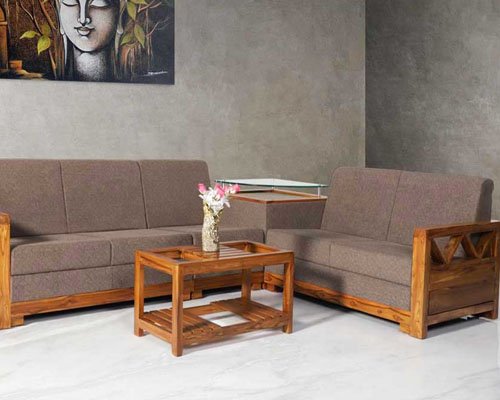 L-Corner Wooden Sofa – Nifya Furnitures