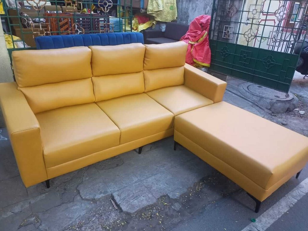 L-Corner Wooden Sofa – Nifya Furnitures